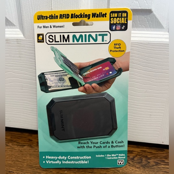 Slim Mint | Accessories | Slim Mint Ultrathin Rfidblocking Wallet ...